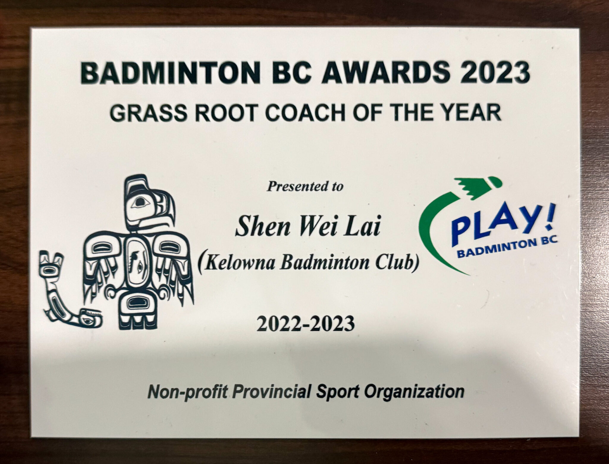 Badminton BC 2023 Awards | Kelowna Badminton Club